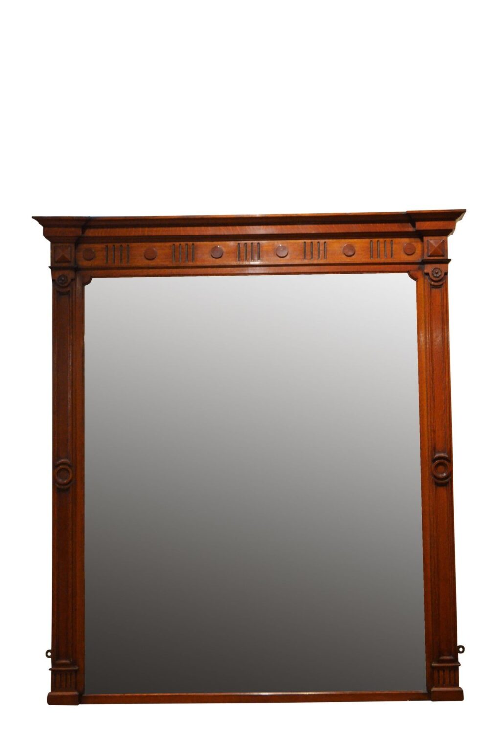 Large Victorian Oak Wall Mirror - Nimbus Antiques