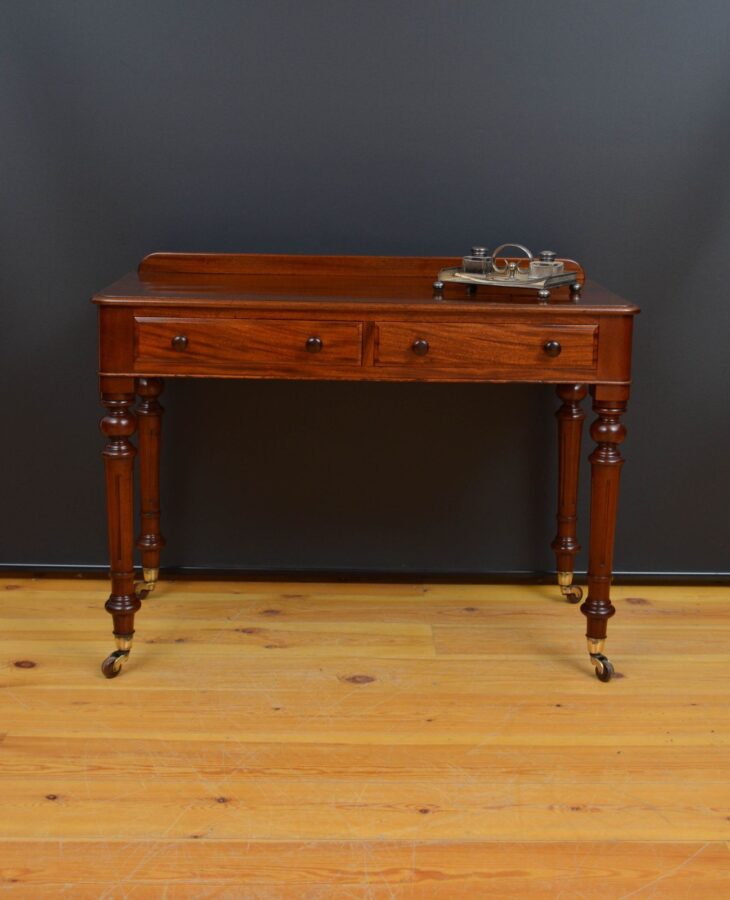 Victorian solid Mahogany writing table - Nimbus Antiques